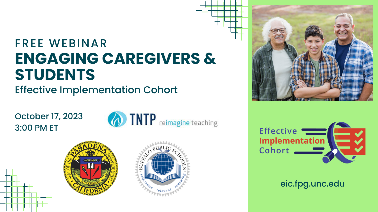 EIC Webinar: Engaging Caregivers and Students – Effective Implementation Cohort